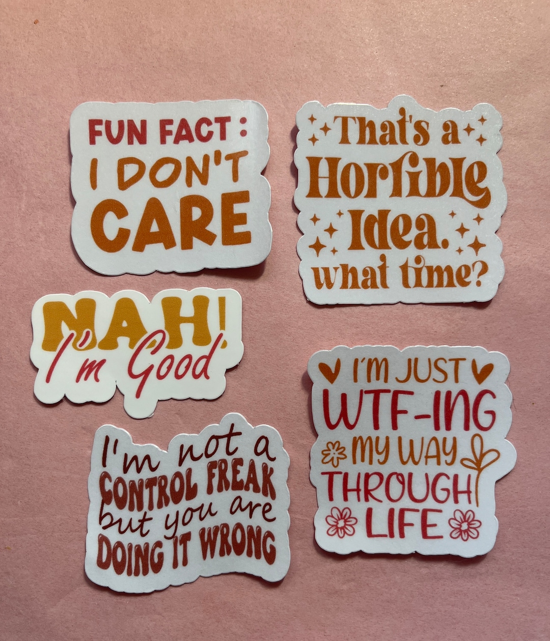 Sarcastic Sticker Bundle - Etsy
