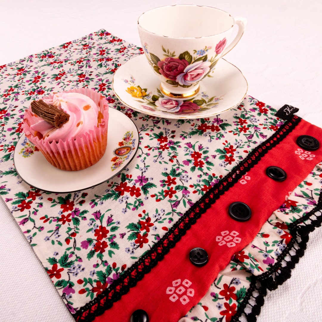 Decorative, Floral, Vintage, Table Napkin Set L 15inches/38cms, H ...