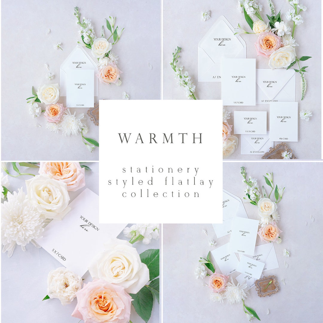 Floral Mockup Bundle | Wedding Invitation Suite Designs {warmth Bundle ...