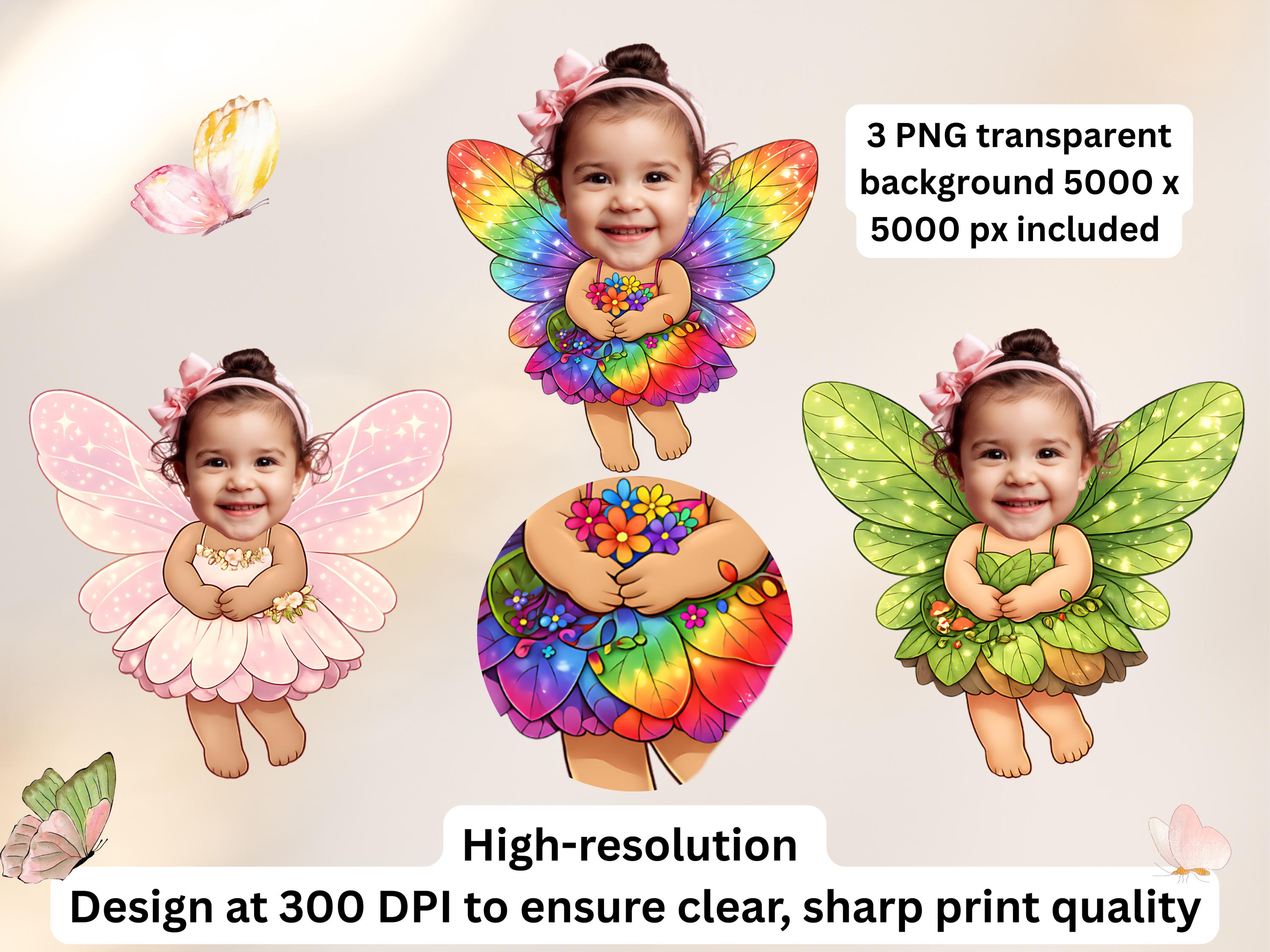 DIY Fairy Cupcake Toppers, Kid Face Cupcake Toppers, Girl Fairy Party ...