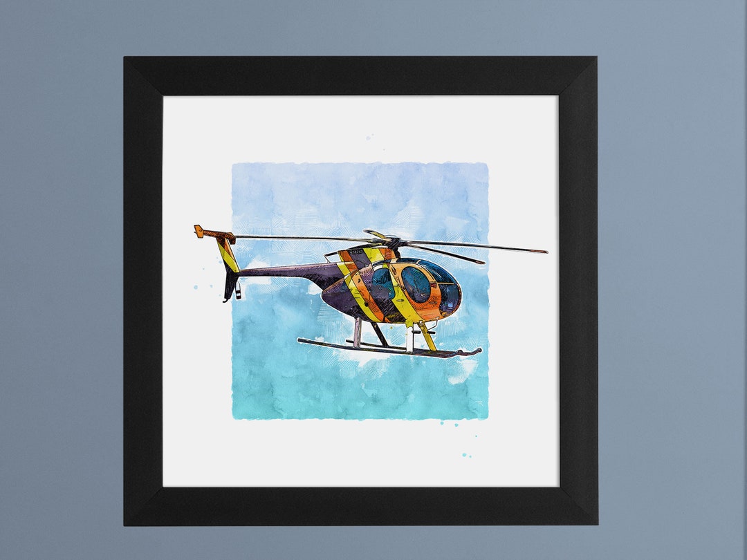 Magnum P.I. Tc's Chopper Framed Watercolor Print - Etsy
