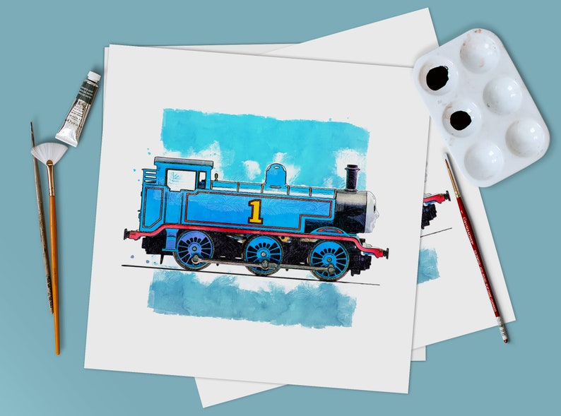 Thomas & Friends Tank Engine Watercolor Art Print - Etsy
