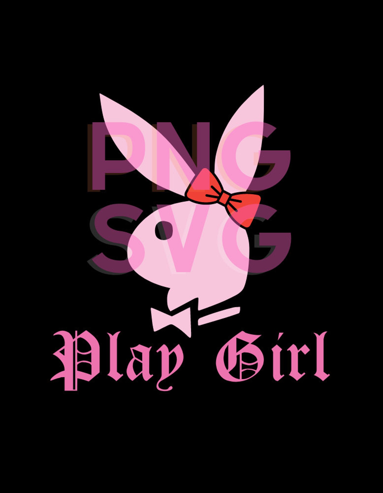 Play Girl Bunny Pink Playgirl Svg File Etsy Canada