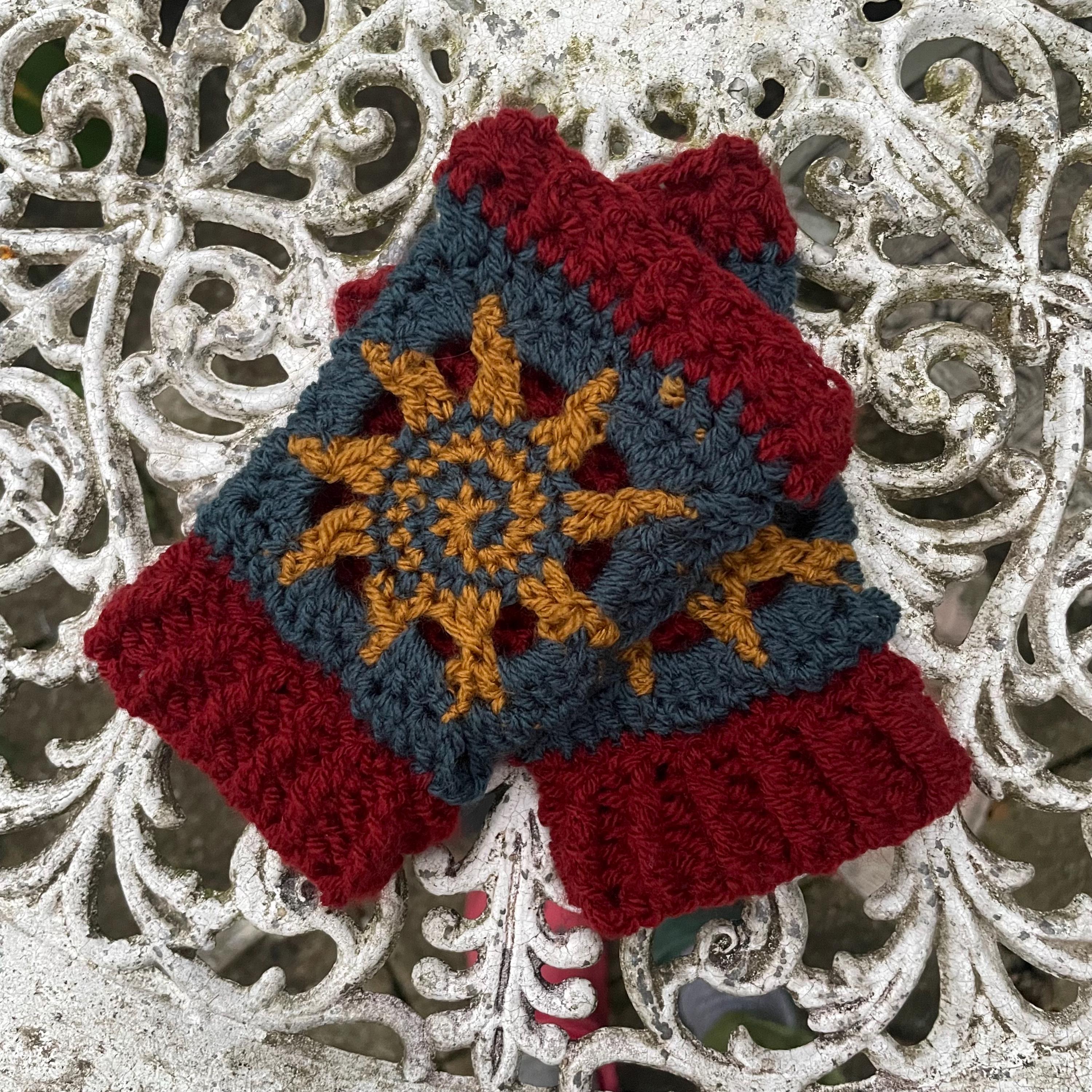 Handcrafted Handmade Sun Celestial Crochet Spiral Fingerless Gloves ...