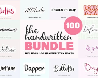 Cute Craft Font Bundle Procreate Font Canva Font Cricut - Etsy