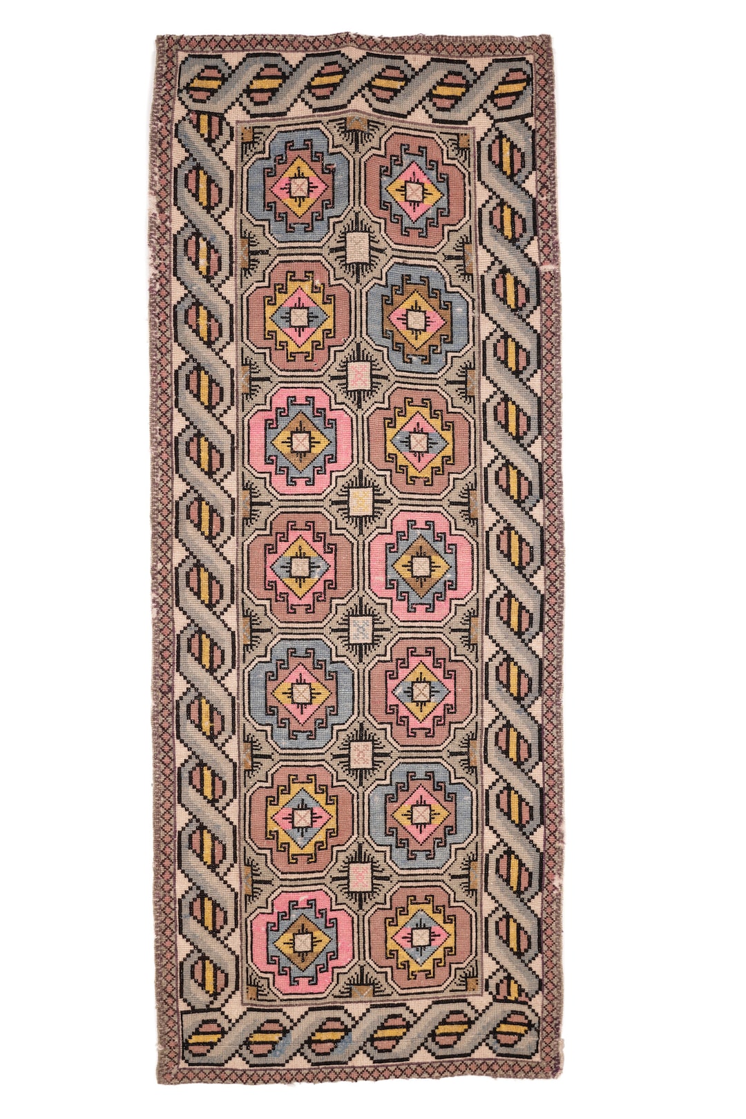 Traditional Textile - Authentic Armenian Cross Stitch Tapestry, 7'4" X ...
