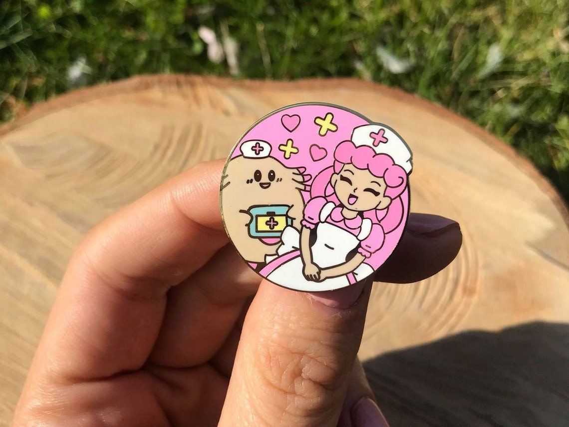 Nurse Joy and Chansey Cute Kawaii Poké Pin Badge UK Seller: | Etsy