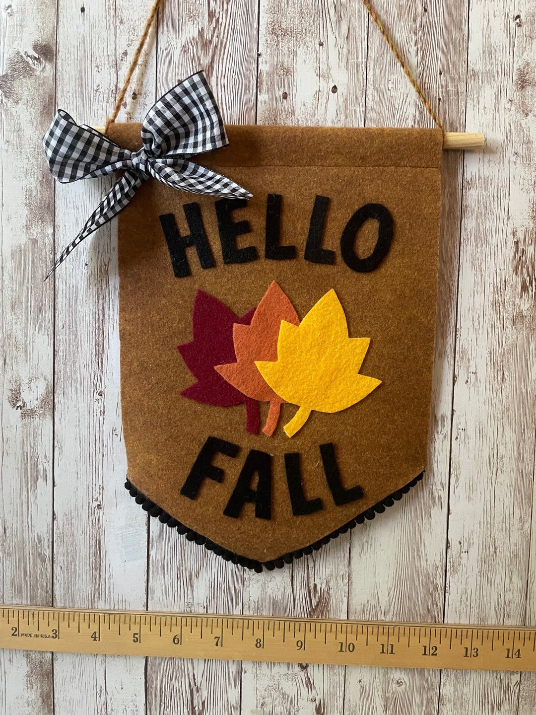 Hello Fall Felt Pennant Banner - Etsy