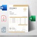 Gold Invoice Template Excel Microsoft Word Libreoffice Adobe Acrobat ...