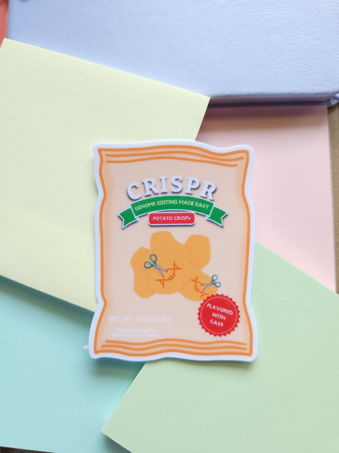 Genetics CRISPR Bag of Chipsgenetics Funny Stickerscience Artlaboratory ...