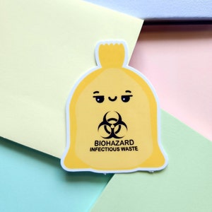 Laboratory Biohazard Infectious Waste Stickerred and Yellow - Etsy