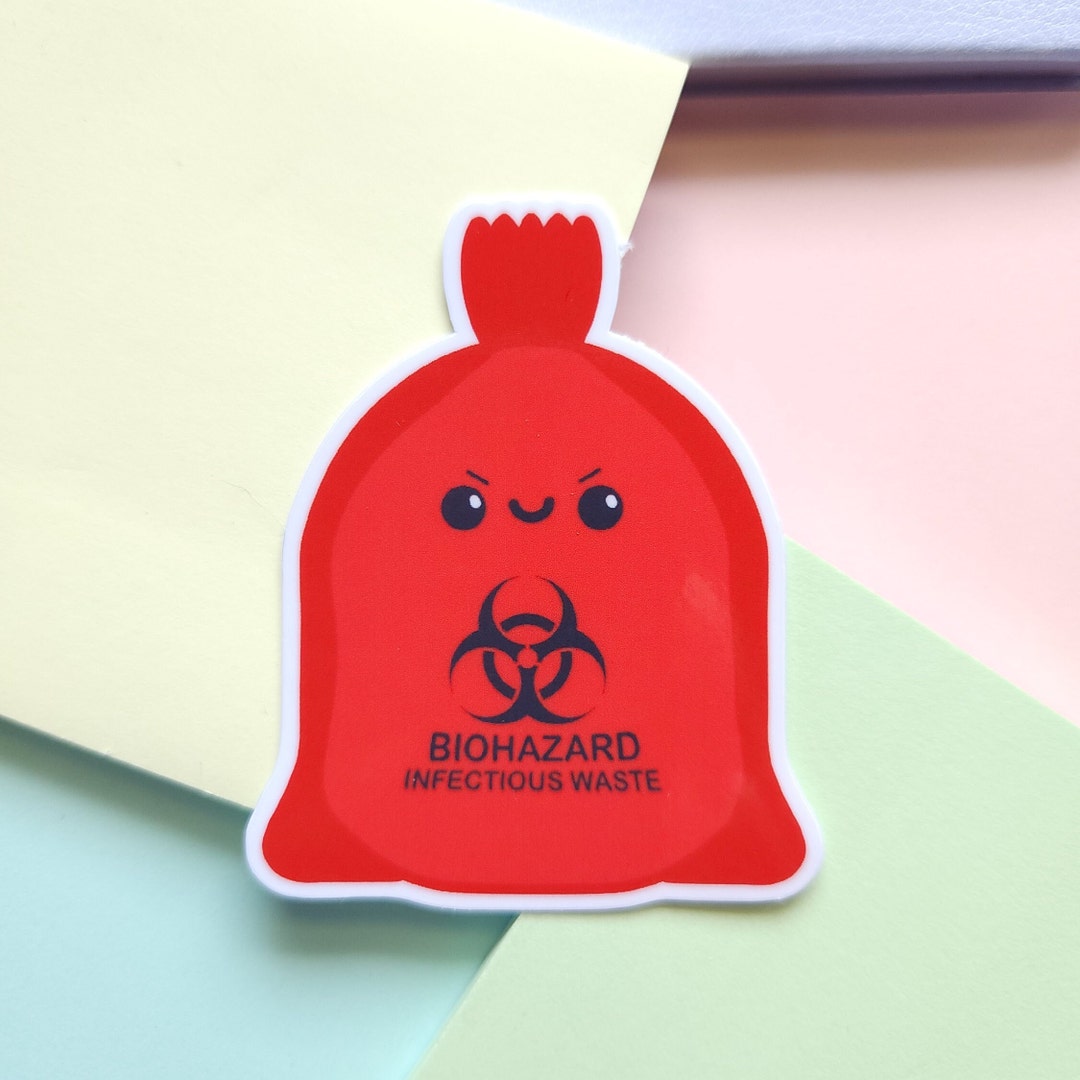 Laboratory Biohazard Infectious Waste Stickerred and Yellow - Etsy