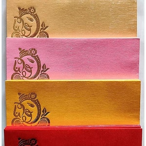 Wedding Personalised Premium Golden Ganpati Design, Designer Money Gift ...