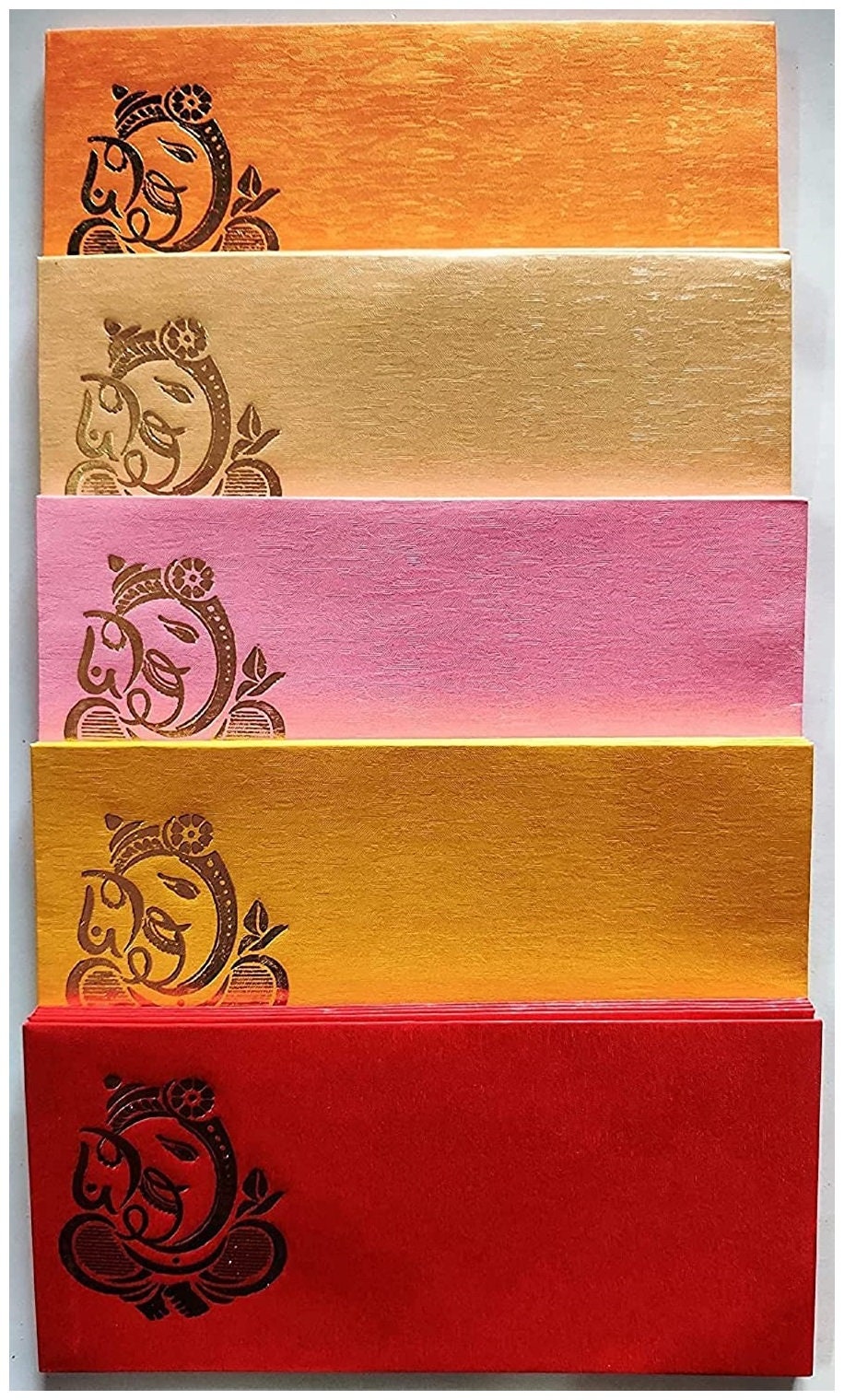 Wedding Personalised Premium Golden Ganpati Design, Designer Money Gift ...