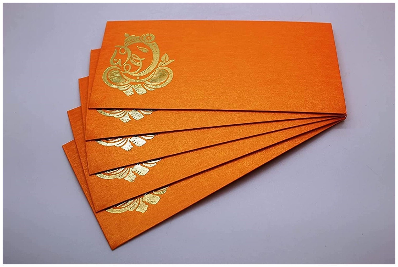 Wedding Personalised Premium Golden Ganpati Design, Designer Money Gift ...