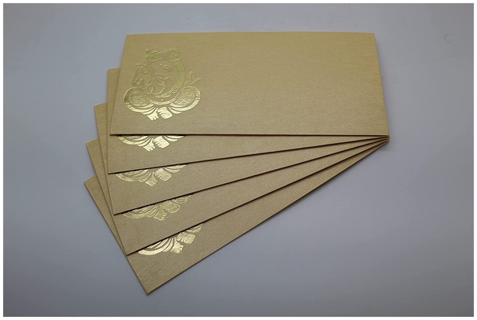 Wedding Personalised Premium Golden Ganpati Design, Designer Money Gift ...