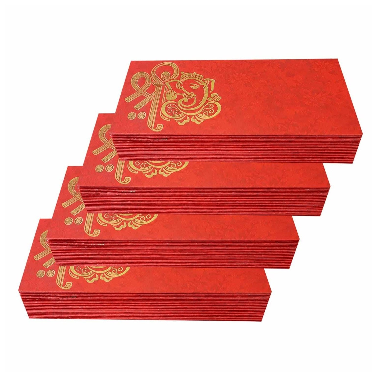 Wedding Personalised Premium Golden Ganpati Design, Designer Money Gift ...