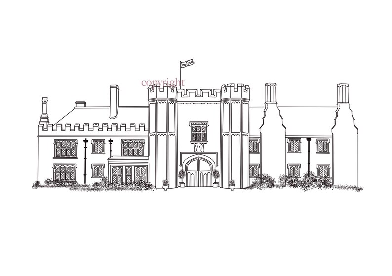 Leez Priory Illustration Digital Download - Etsy