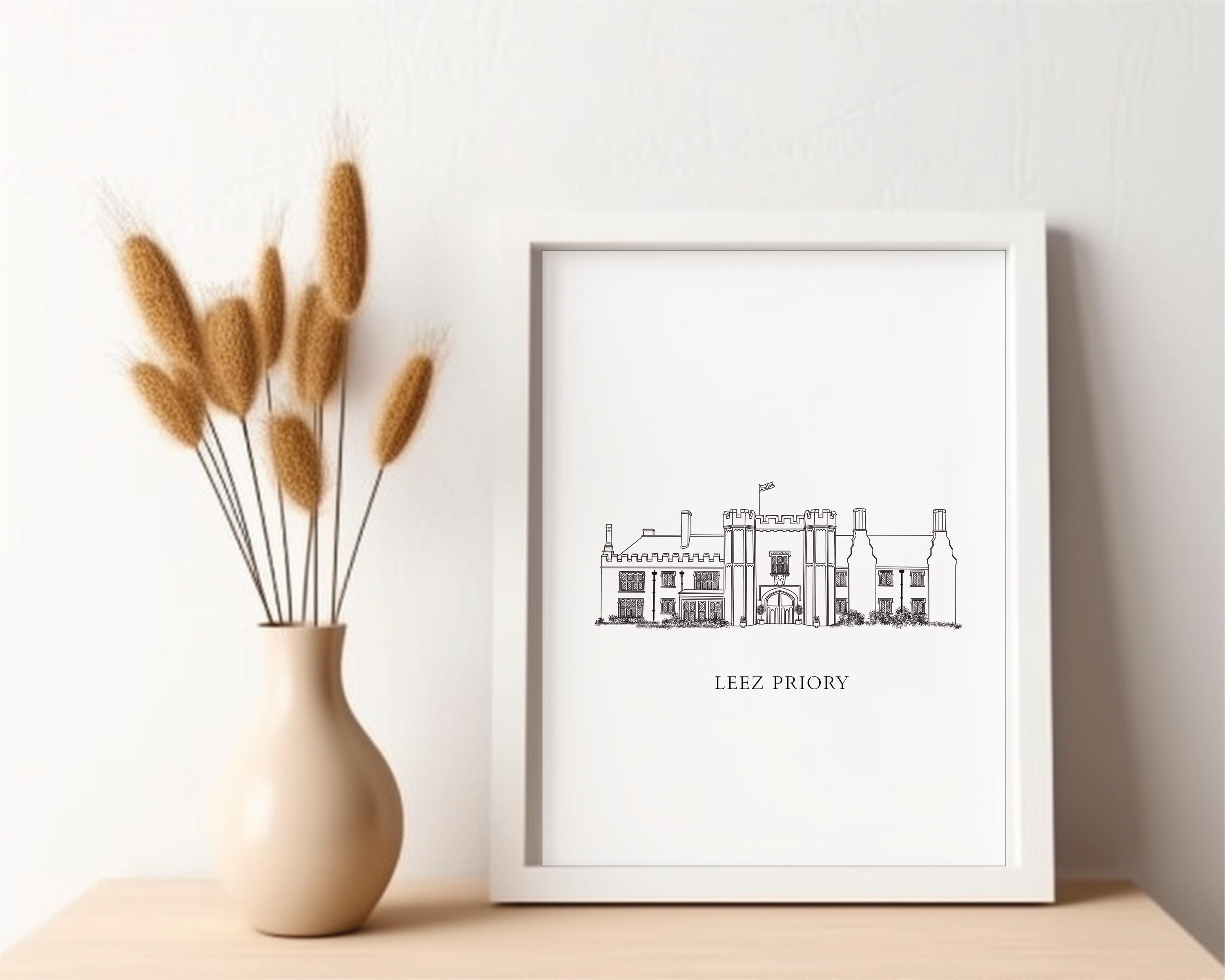 Leez Priory Illustration Digital Download - Etsy