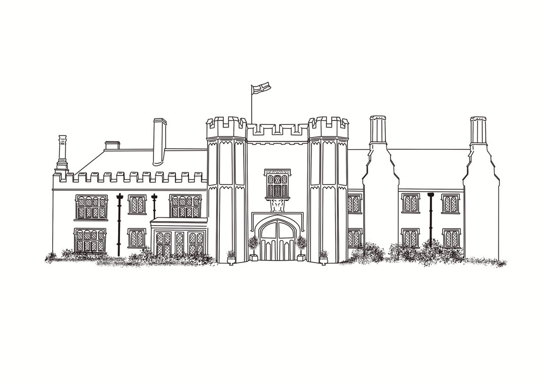 Leez Priory Illustration Digital Download - Etsy