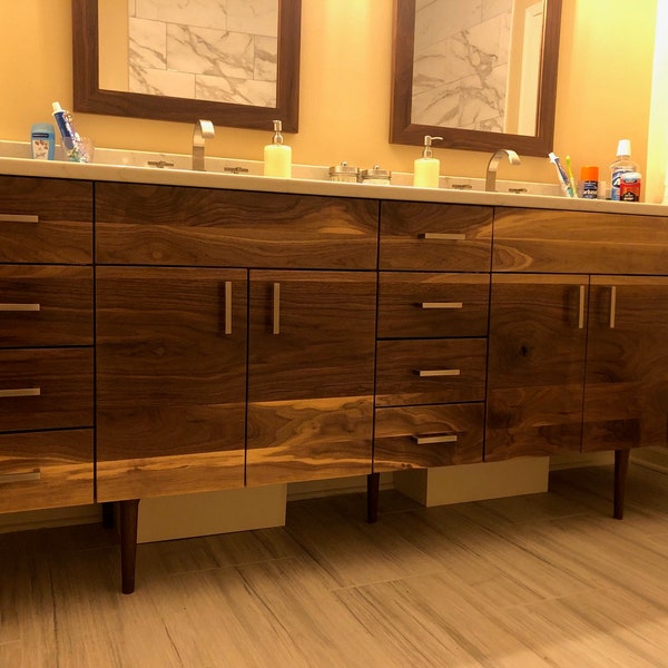 Floating Walnut Vanity - Etsy