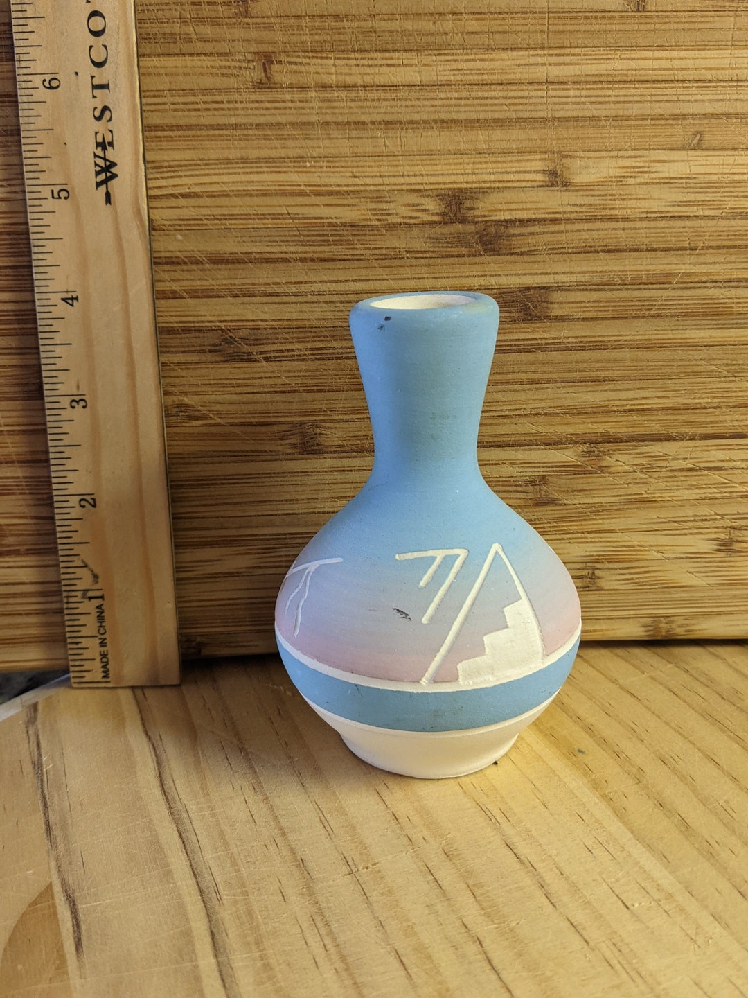 Sioux Eagle Hawk Pottery Vase Pastel - Etsy