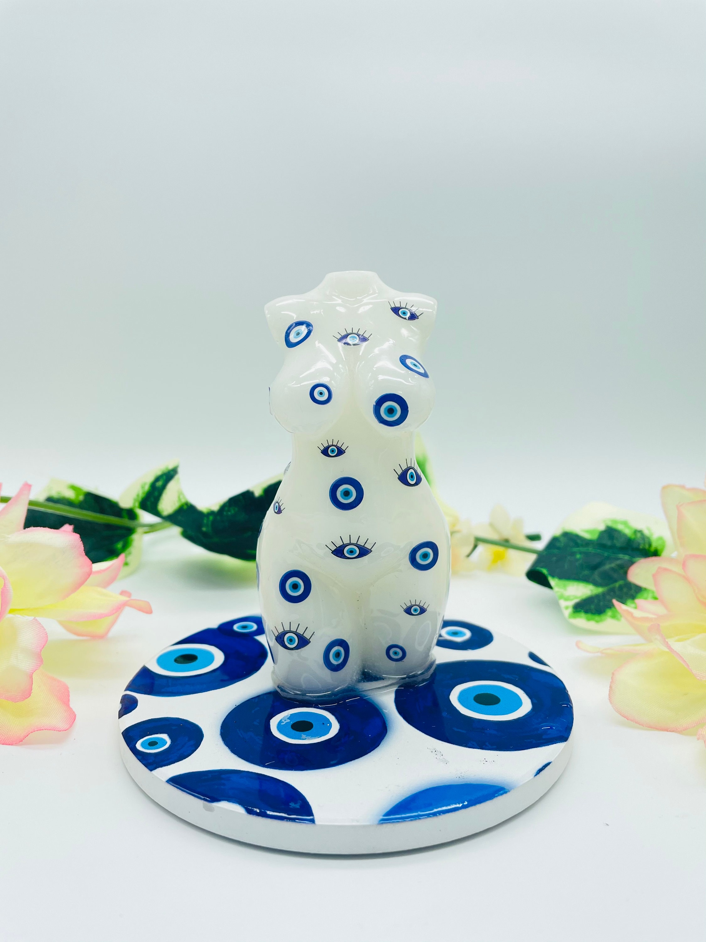 Nixie Goddess Evil Eye Trinket Dish l Goddess Trinket Dish l Resin ...