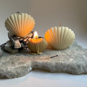 Shell Candles, Soy Wax Candle, Home Decor, Shell Candle, Sea Gifts ...