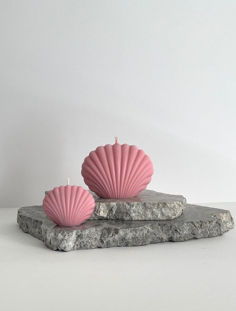 Shell Candles Soy Wax Candle Home Decor Scallop Shell - Etsy