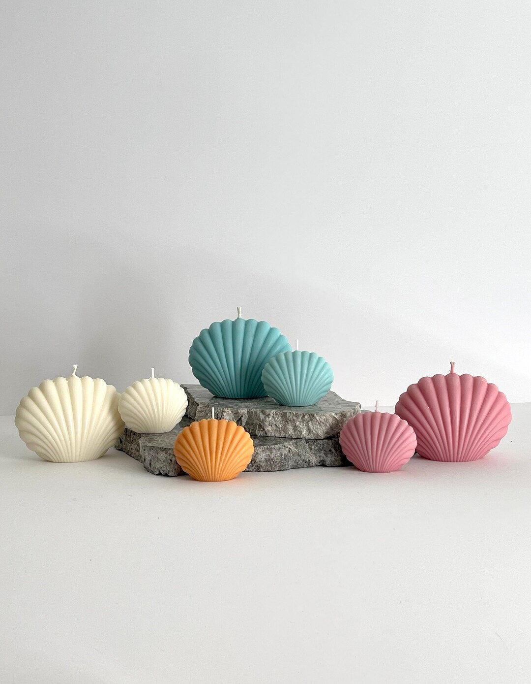 Shell Candles Soy Wax Candle Home Decor Scallop Shell - Etsy