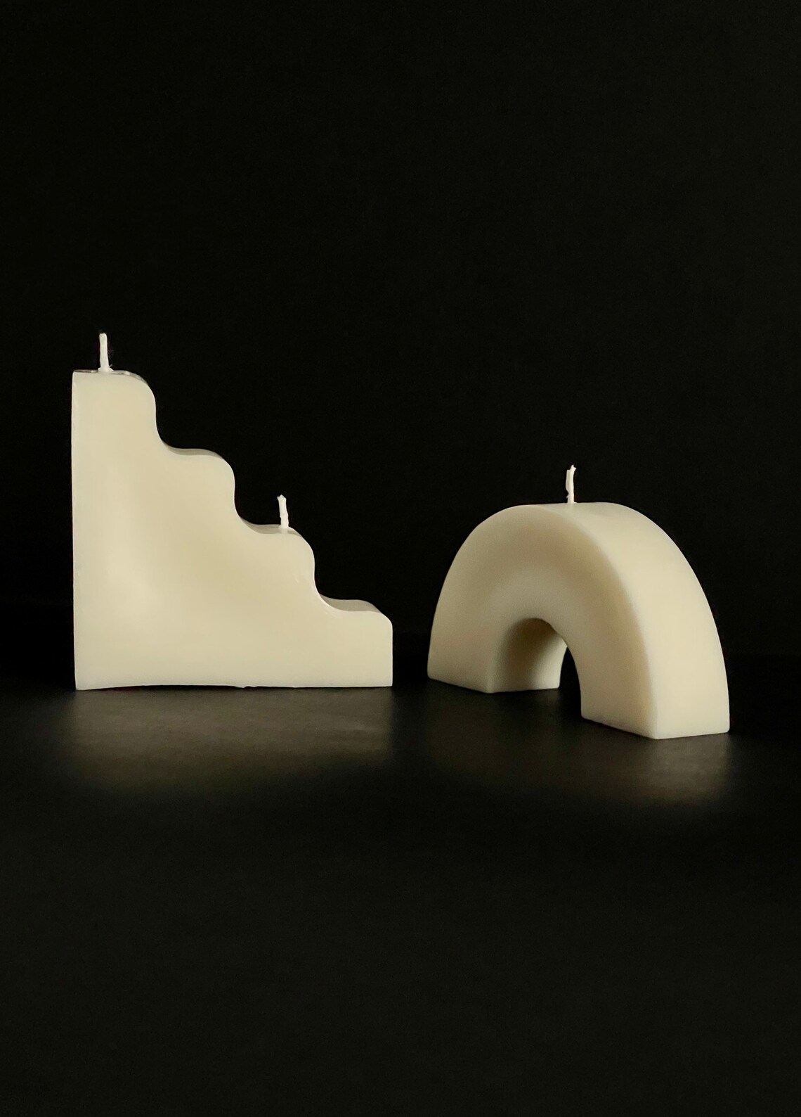 SET OF 2 Minimalistic Candle Set Geometric Shape Candle - Etsy