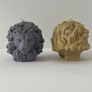 Lion Candle, Large Lion Head Candle, Sculpture Candle, Eco Candle ...