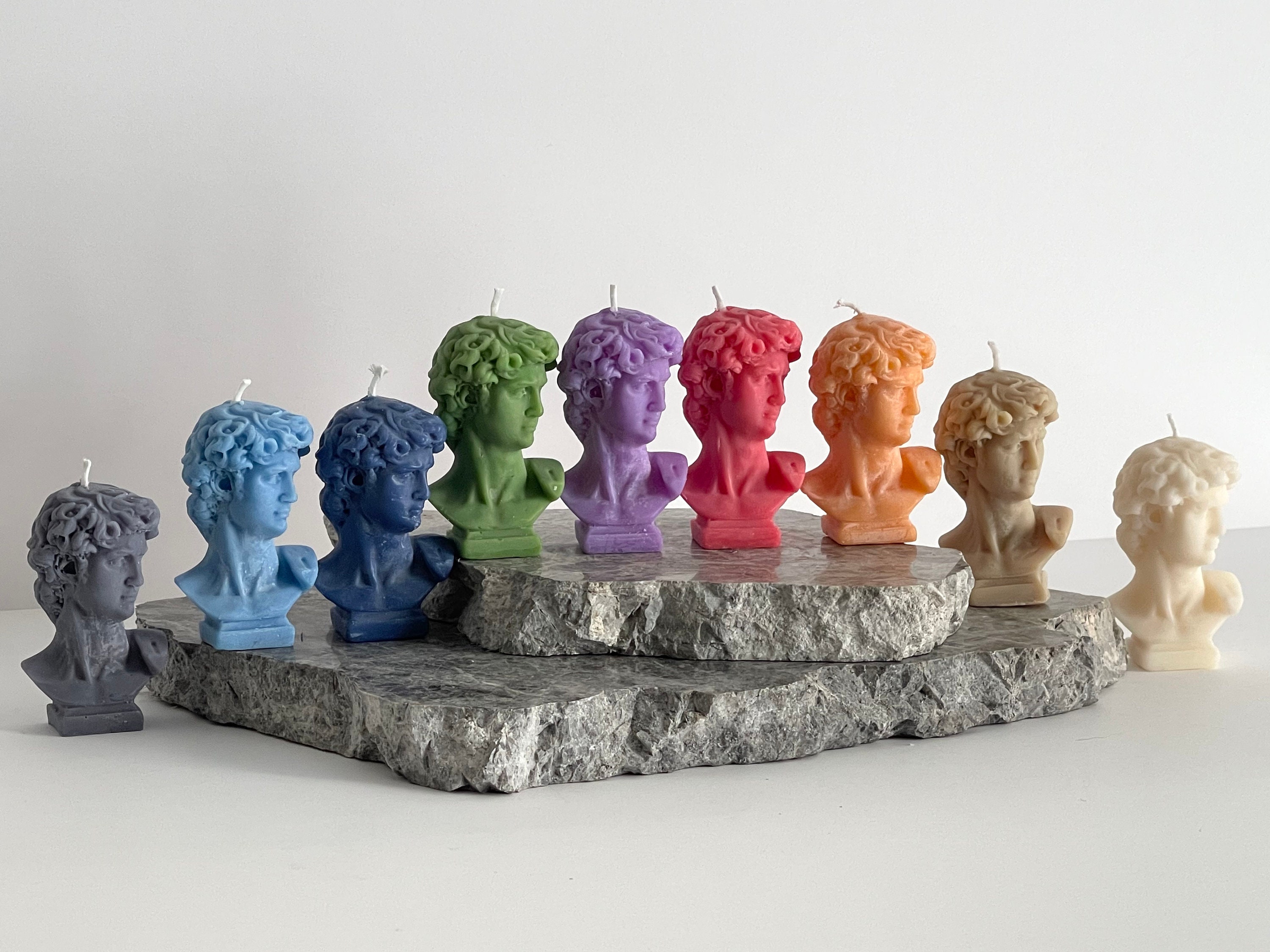 Small David Head Soy Candle, Gift for Her - Etsy