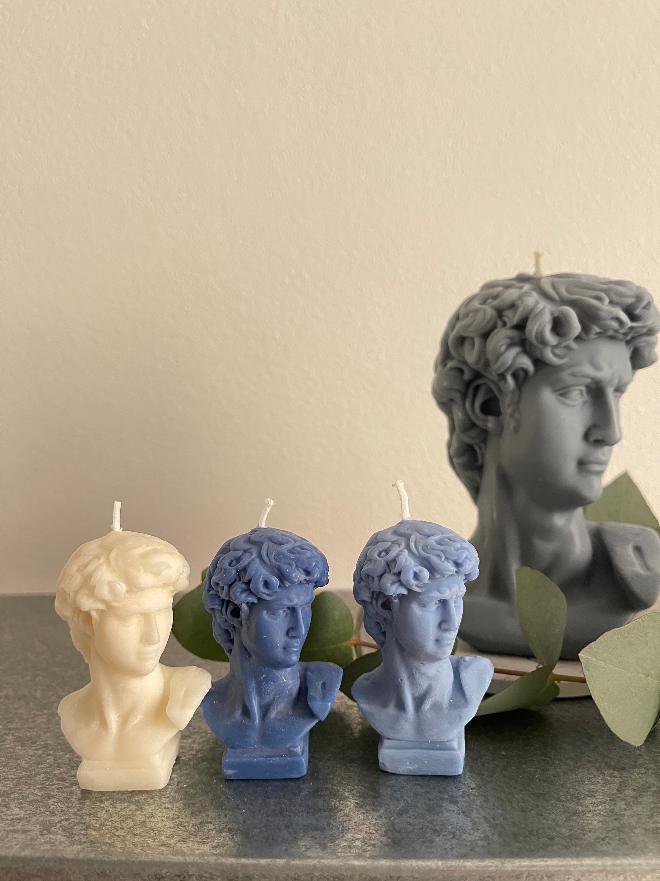 Small David Head Soy Candle, Gift for Her - Etsy
