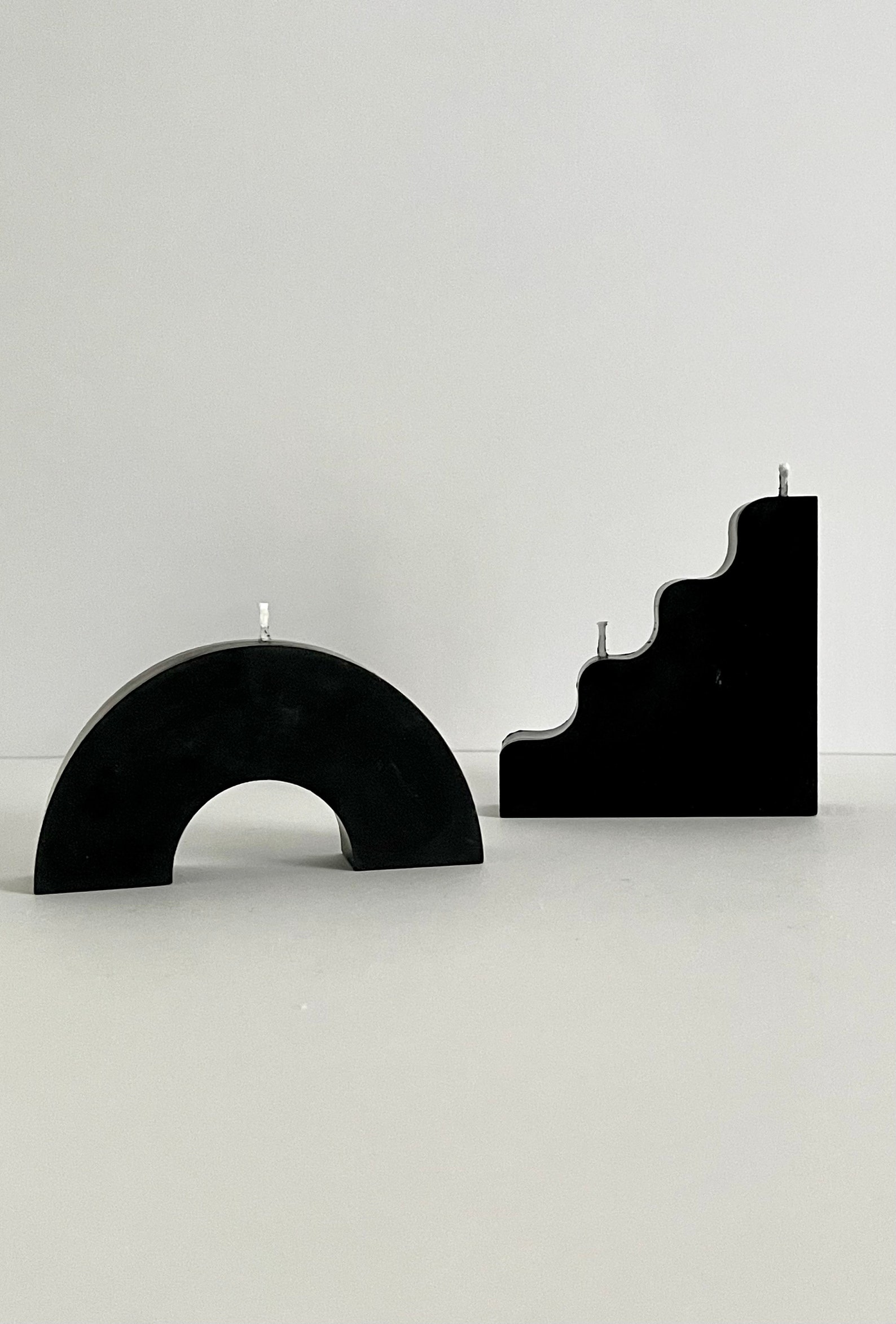 SET OF 2 - Minimalistic Candle Set - Geometric Shape Candle ...