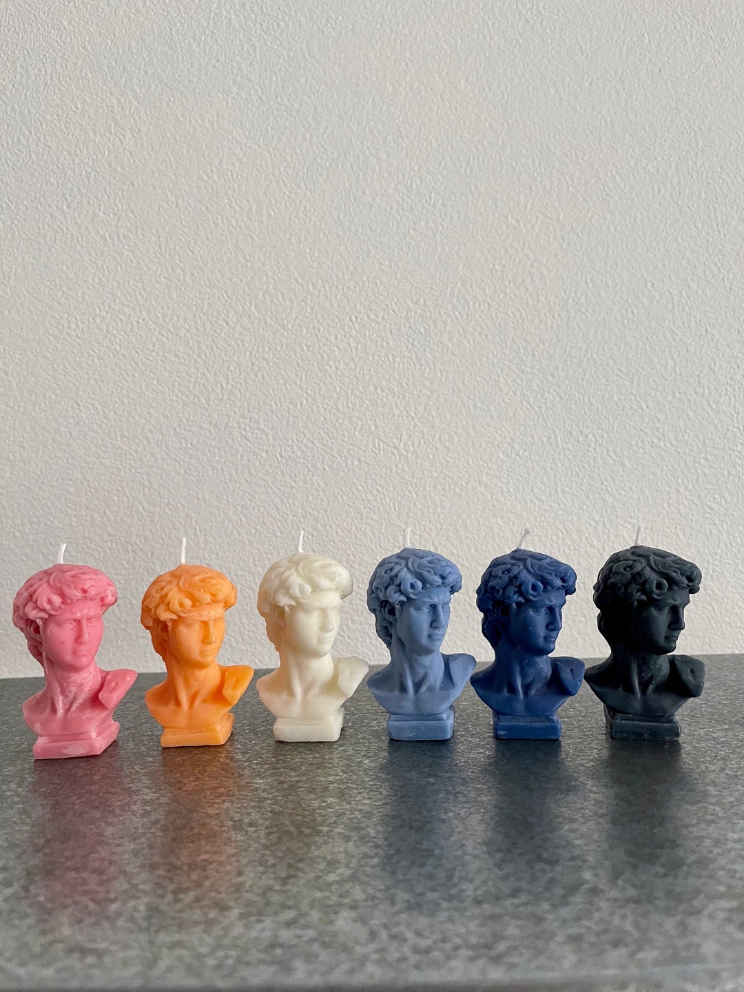 Small David Head Soy Candle, Gift for Her - Etsy