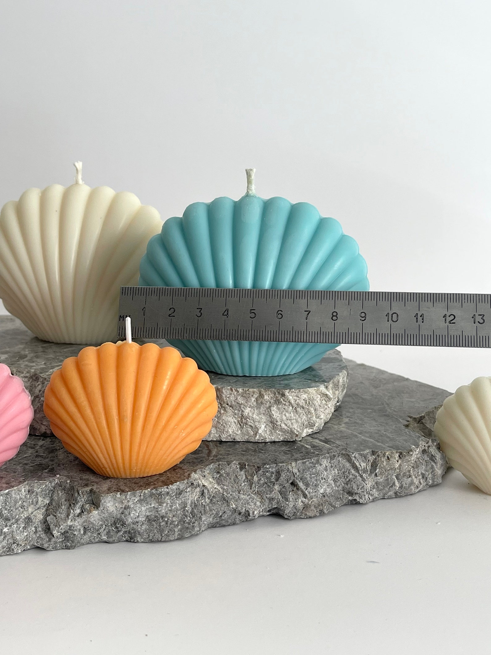 Shell Candles Soy Wax Candle Home Decor Scallop Shell - Etsy