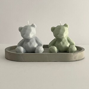 Geometric Teddy Bear Candle: Hand Poured Soy Wax - Etsy