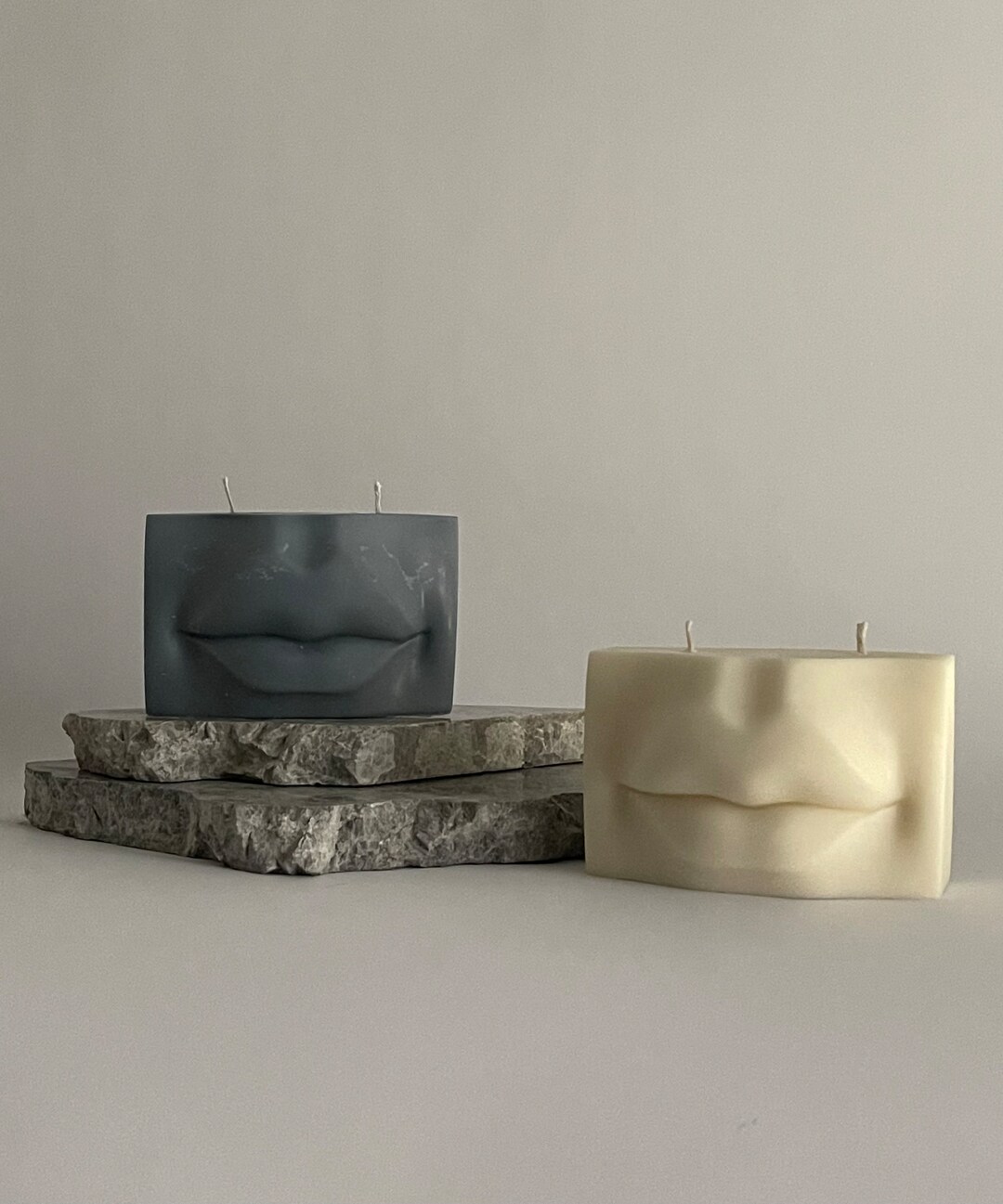 Custom Scent & Colour Lips Candle, Aesthetic Candle, Face Candle, Soy ...