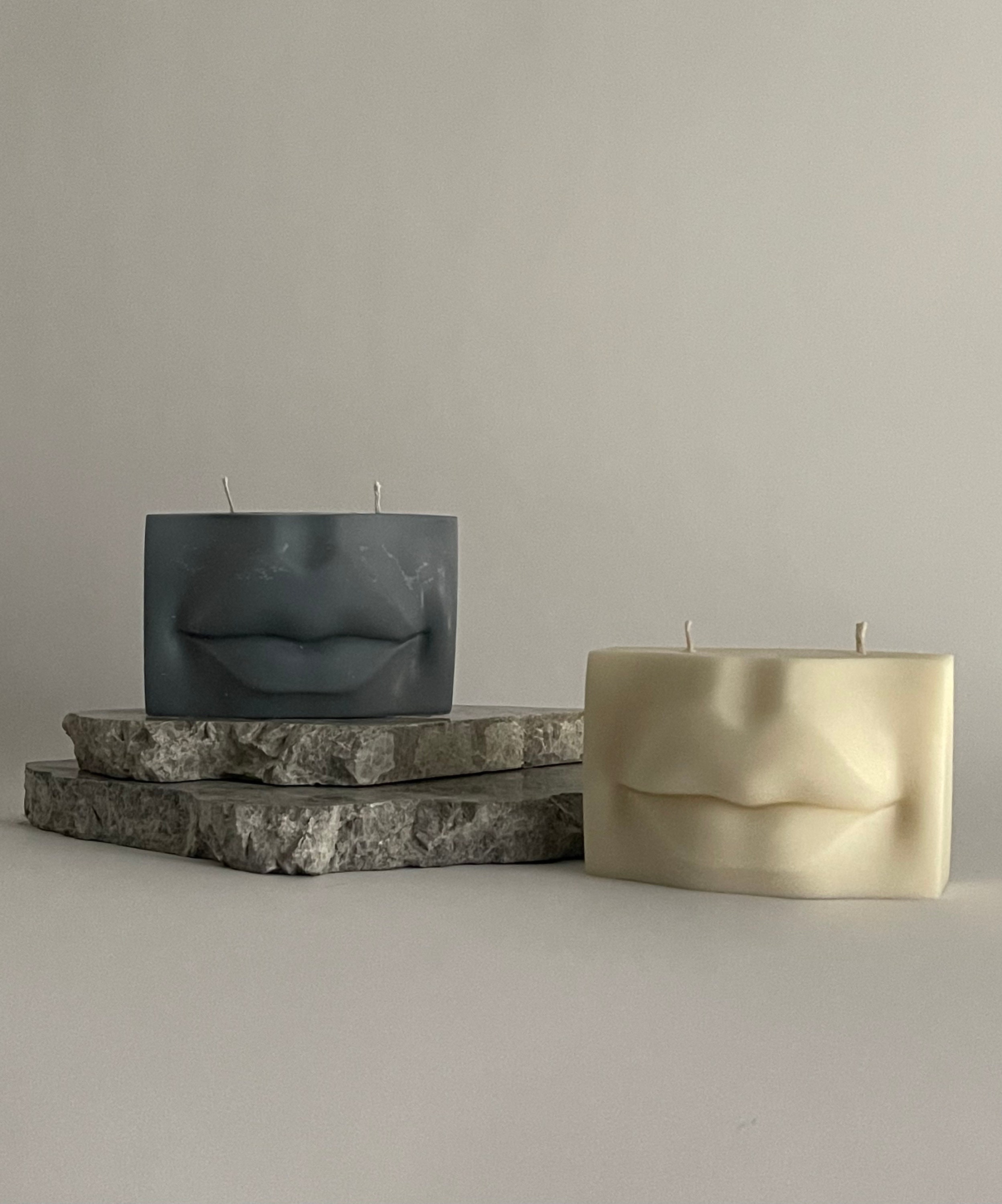 Custom Scent & Colour Lips Candle, Aesthetic Candle, Face Candle, Soy ...