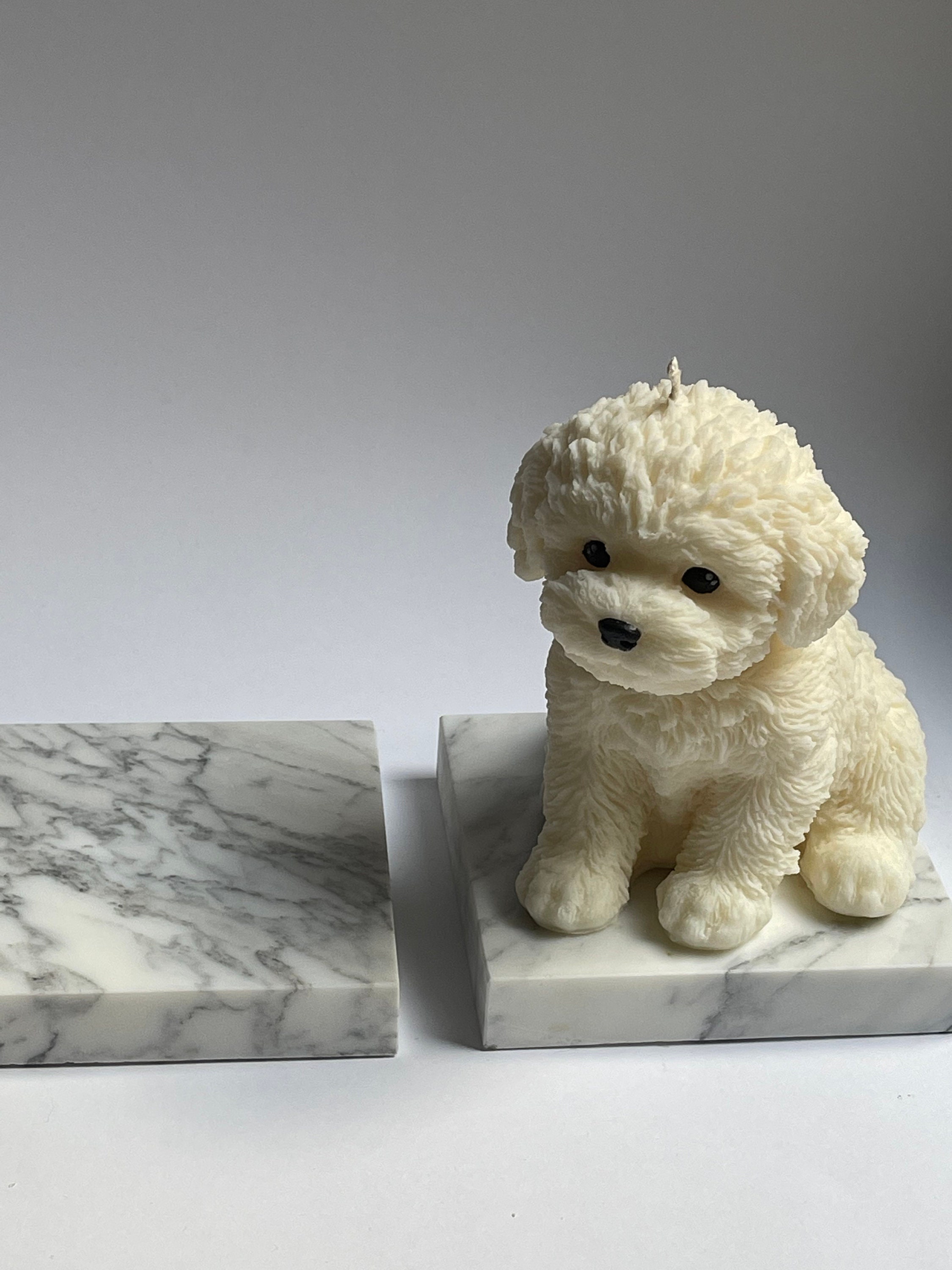 Large Puppy Candle teddy Dog Candle Handmade Gift Candle Handmade Soy ...