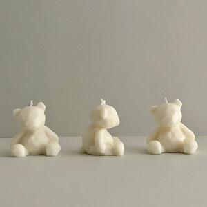 Geometric Teddy Bear Candle: Hand Poured Soy Wax - Etsy