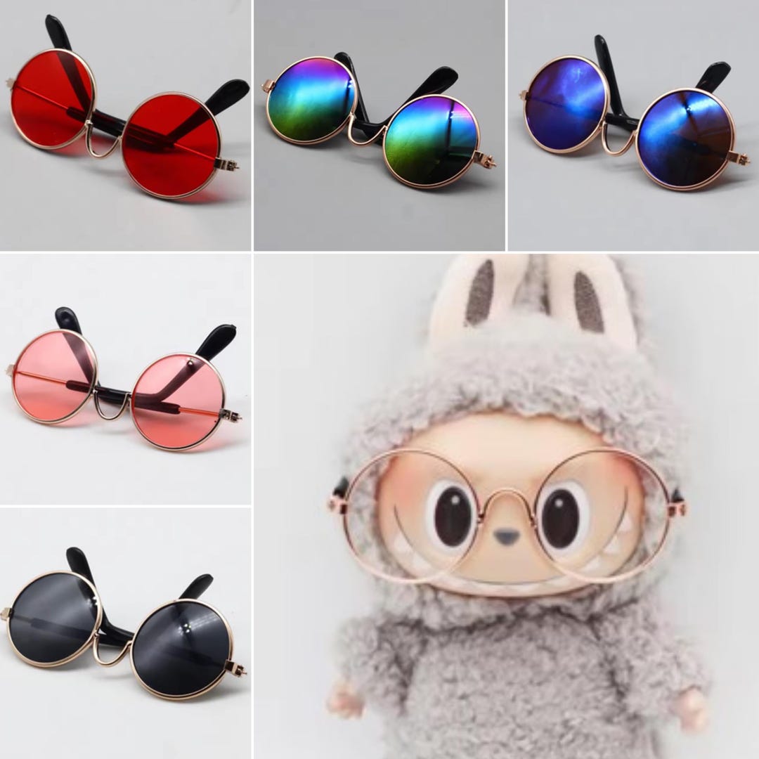 Trendy Colorful Eyeglasses for Labubu Dolls, Mini Sunglasses for Labubu ...