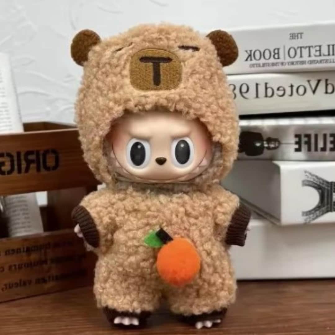 Cute Capybara Outfit for Labubu, Capybara Costume for Labubu, Capybara ...