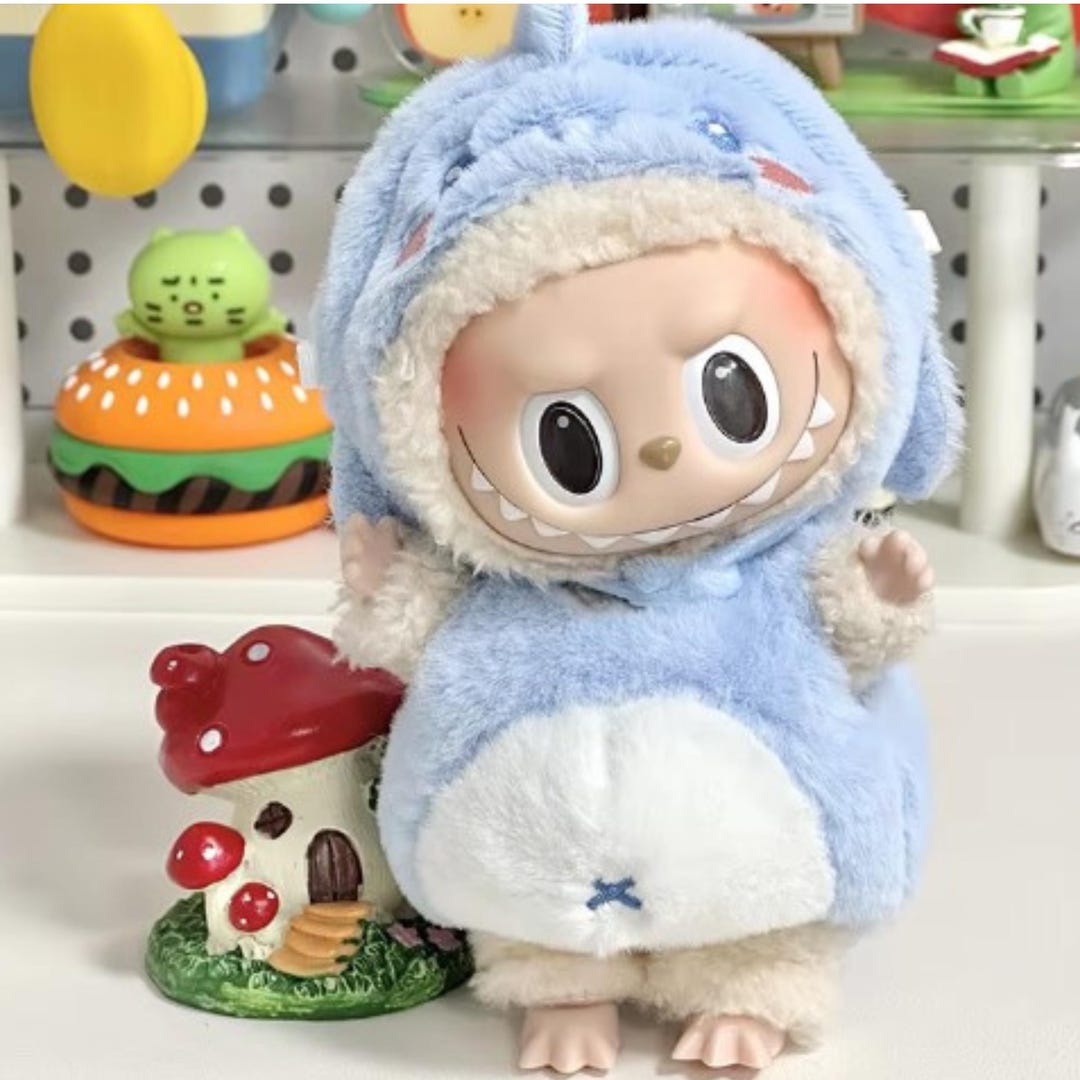 Kawaii Dinosaur Jumpsuit Pattern for Labubu Doll, Dinosaur Jumpsuit ...