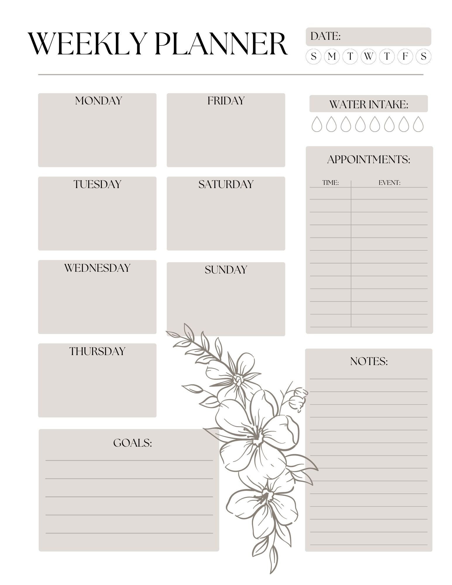Weekly Planner - Etsy