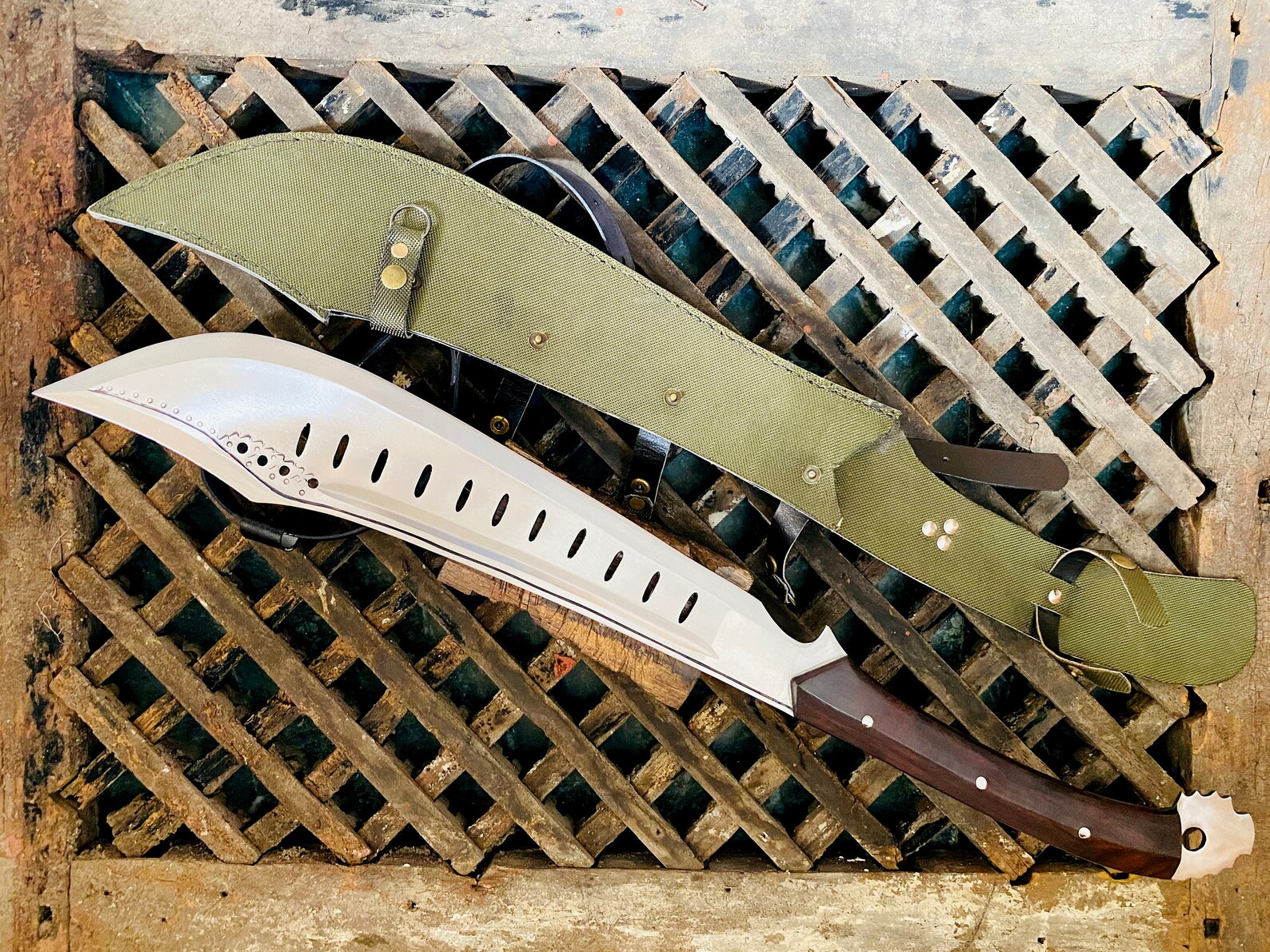 20 Inches Blade Dao Machete Cleaver-handmade Knife-balance Water ...