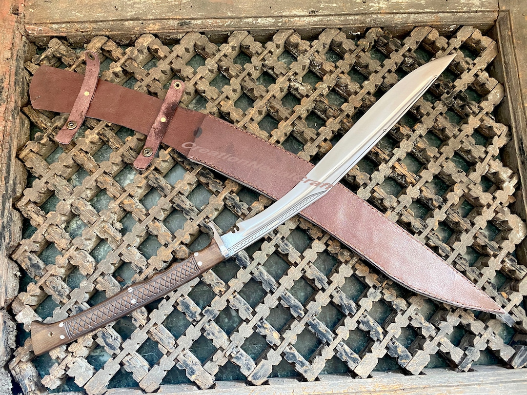 18 Inches Long Blade Battle Siru Sword-full Tang Two Handed Machete ...