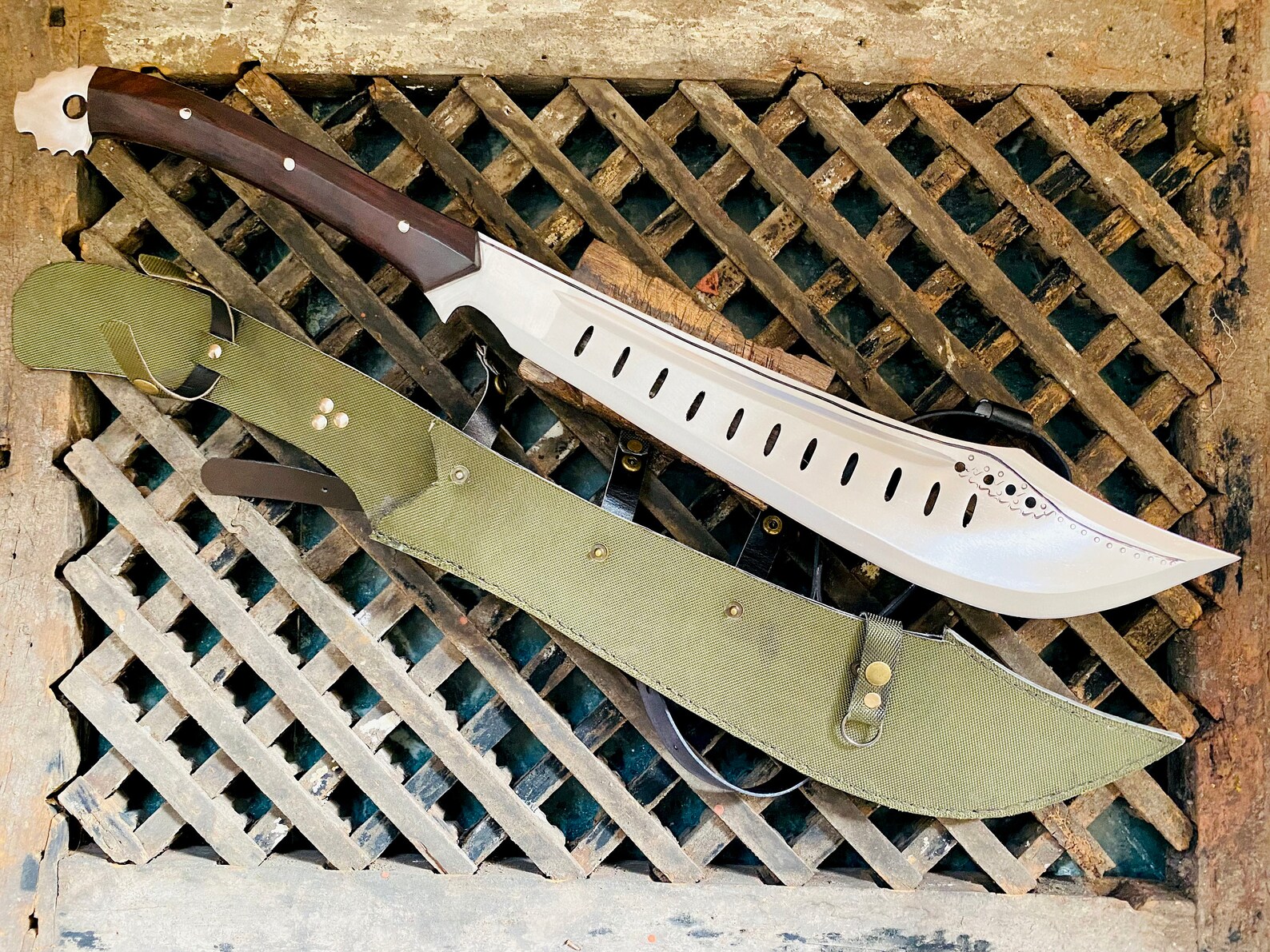 20 Inches Blade Dao Machete Cleaver-handmade Knife-balance Water ...