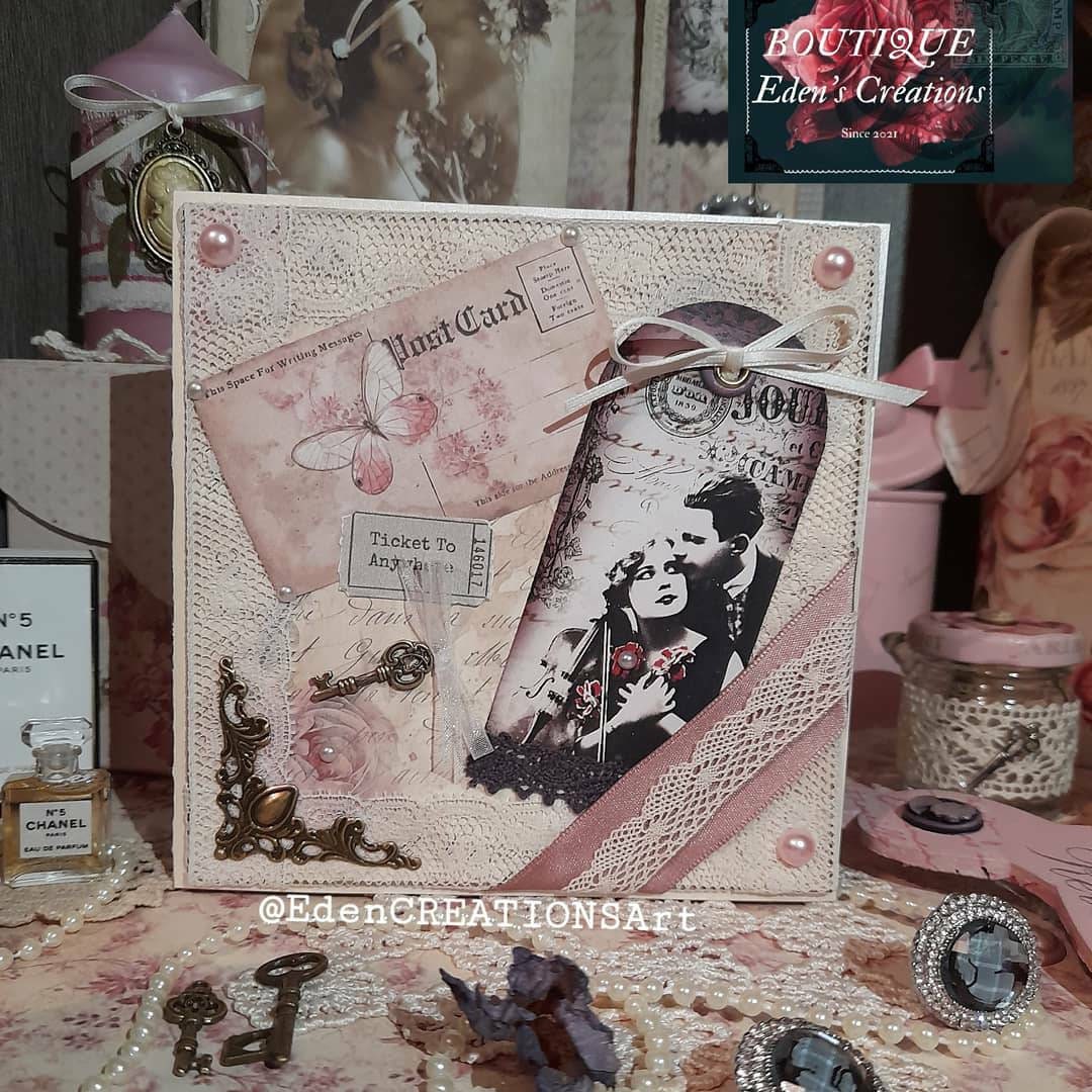 Vintage Retro Card evasion, Double Card - Etsy